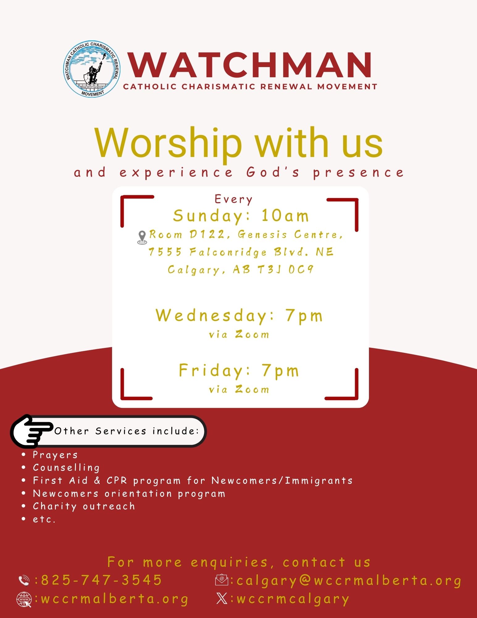 WATCHMAN CATHOLIC CHARISMATIC RENEWAL MOVEMENT, CALGARY